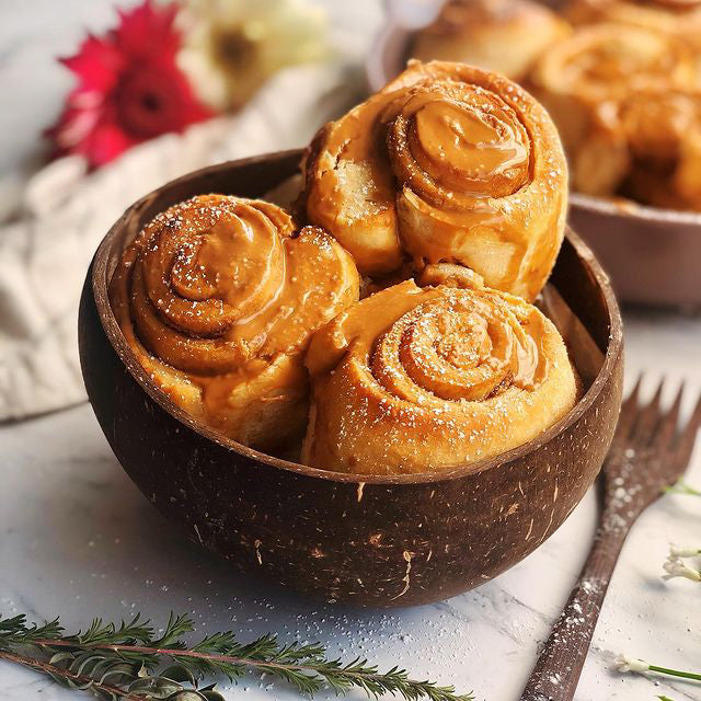 Biscoff Twist Buns – Coconut Bowls